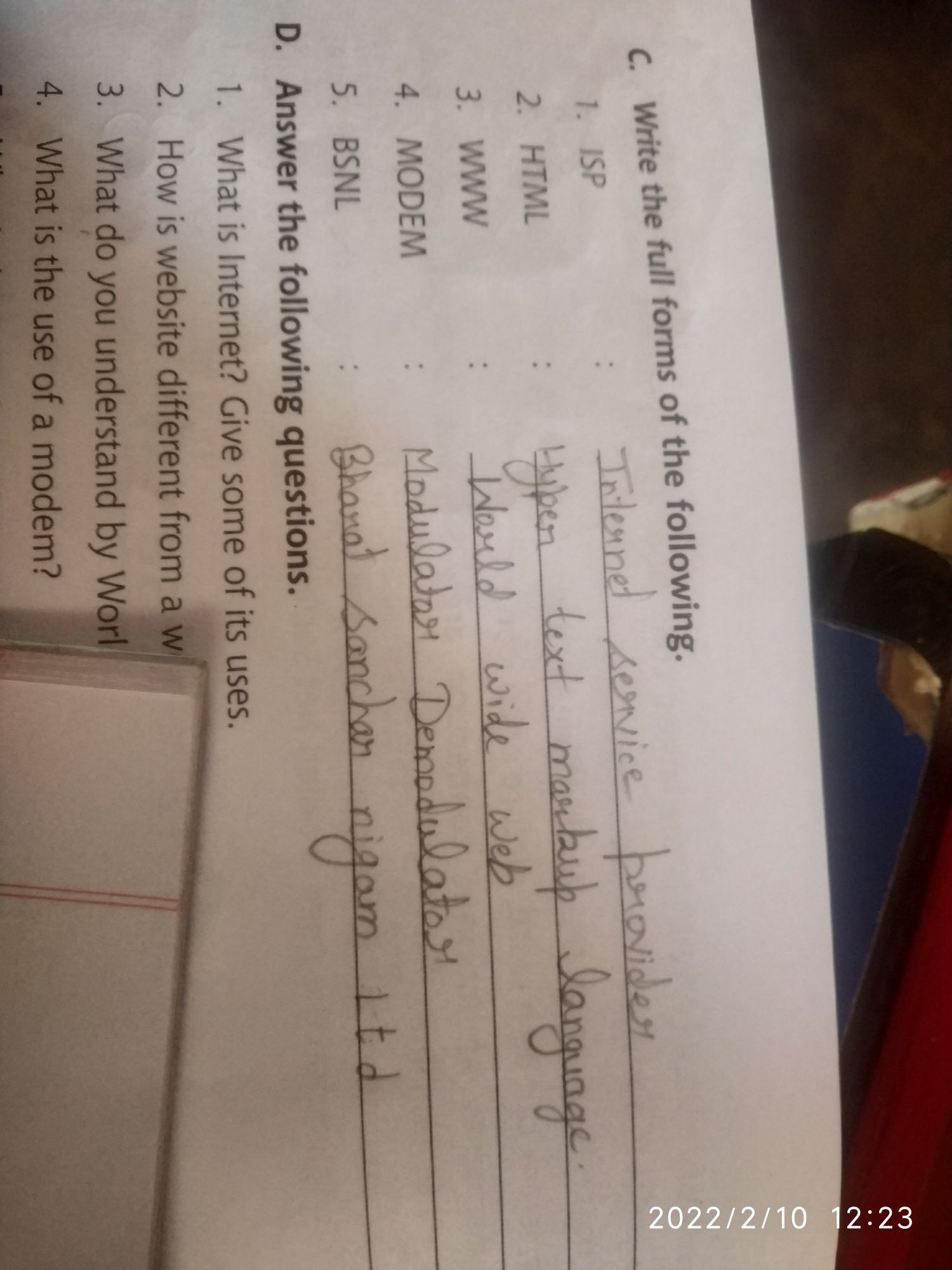 Learn Chapter 4 Computer (9.2) - Hindi - Assignment - Teachmint