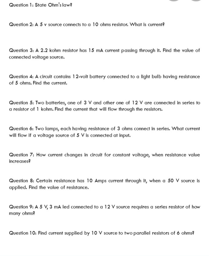 Electricity - Physics - Assignment - Teachmint