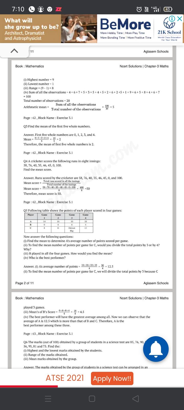 Data Handling - Maths - Assignment - Teachmint