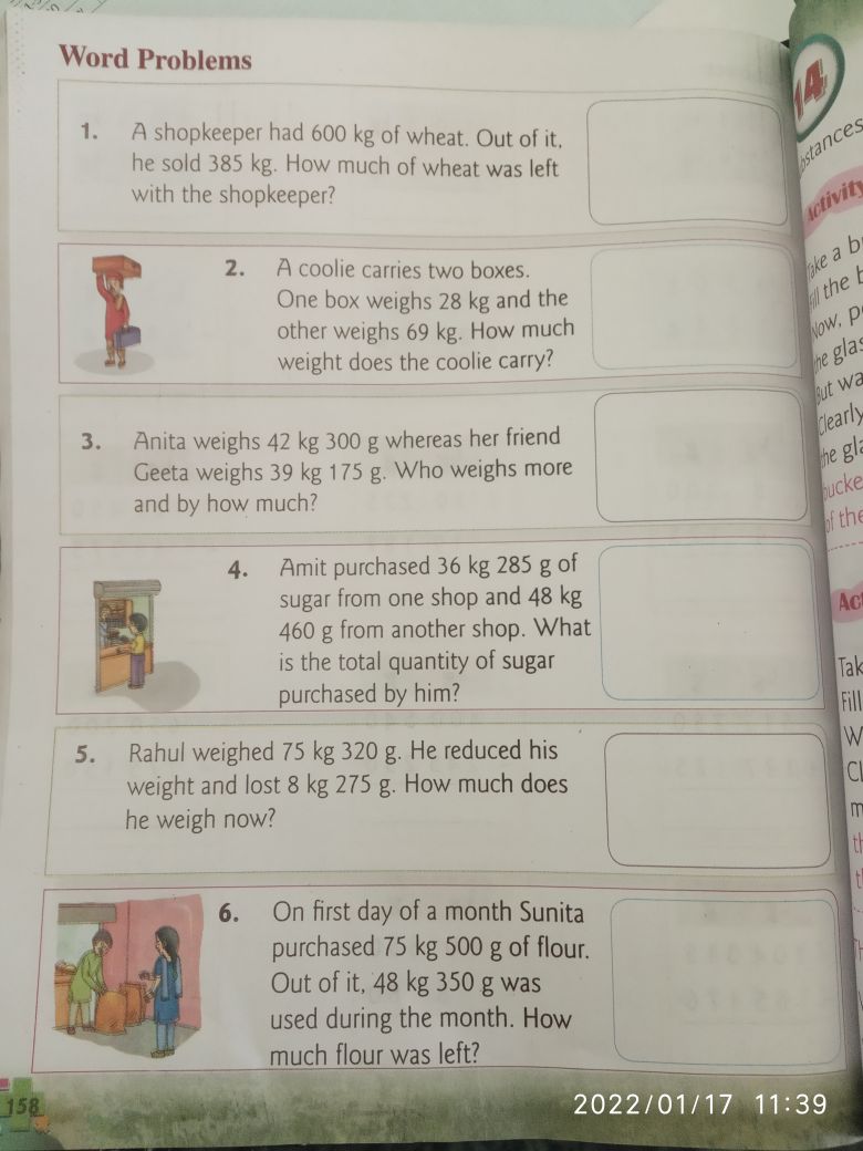 Measurements Of Weight - Maths - Assignment - Teachmint