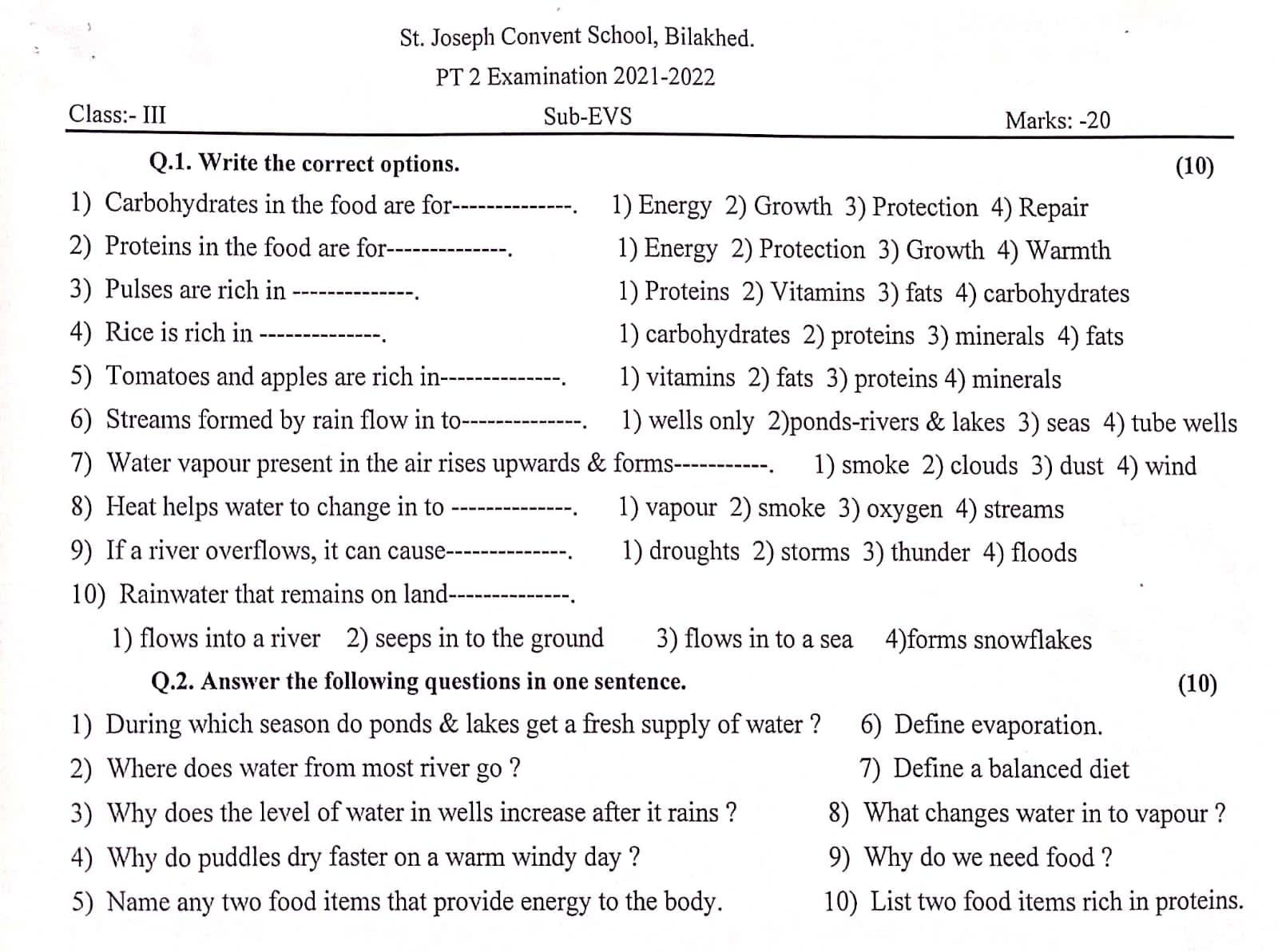 PT -2 - Evs - Assignment - Teachmint