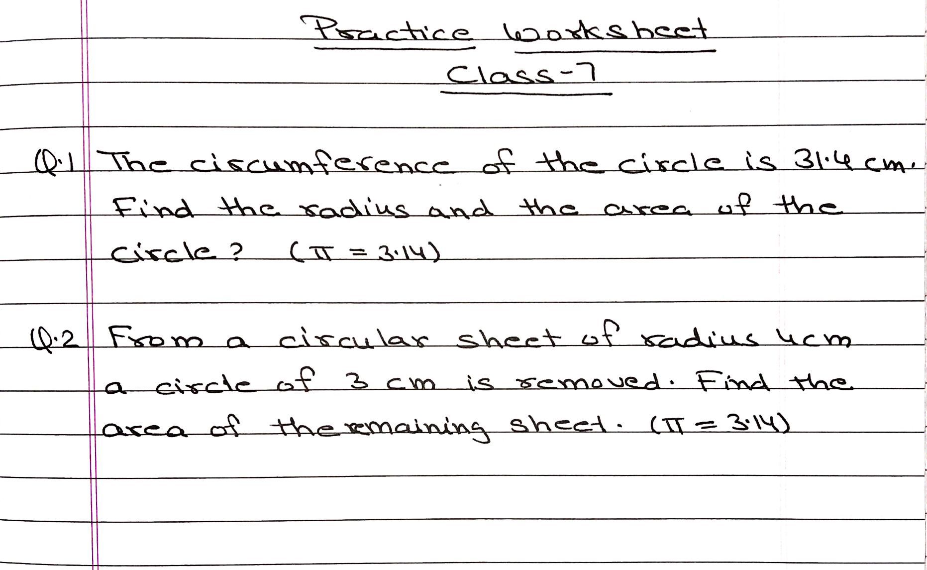 Area and perimeter - Mathematics - Assignment - Teachmint