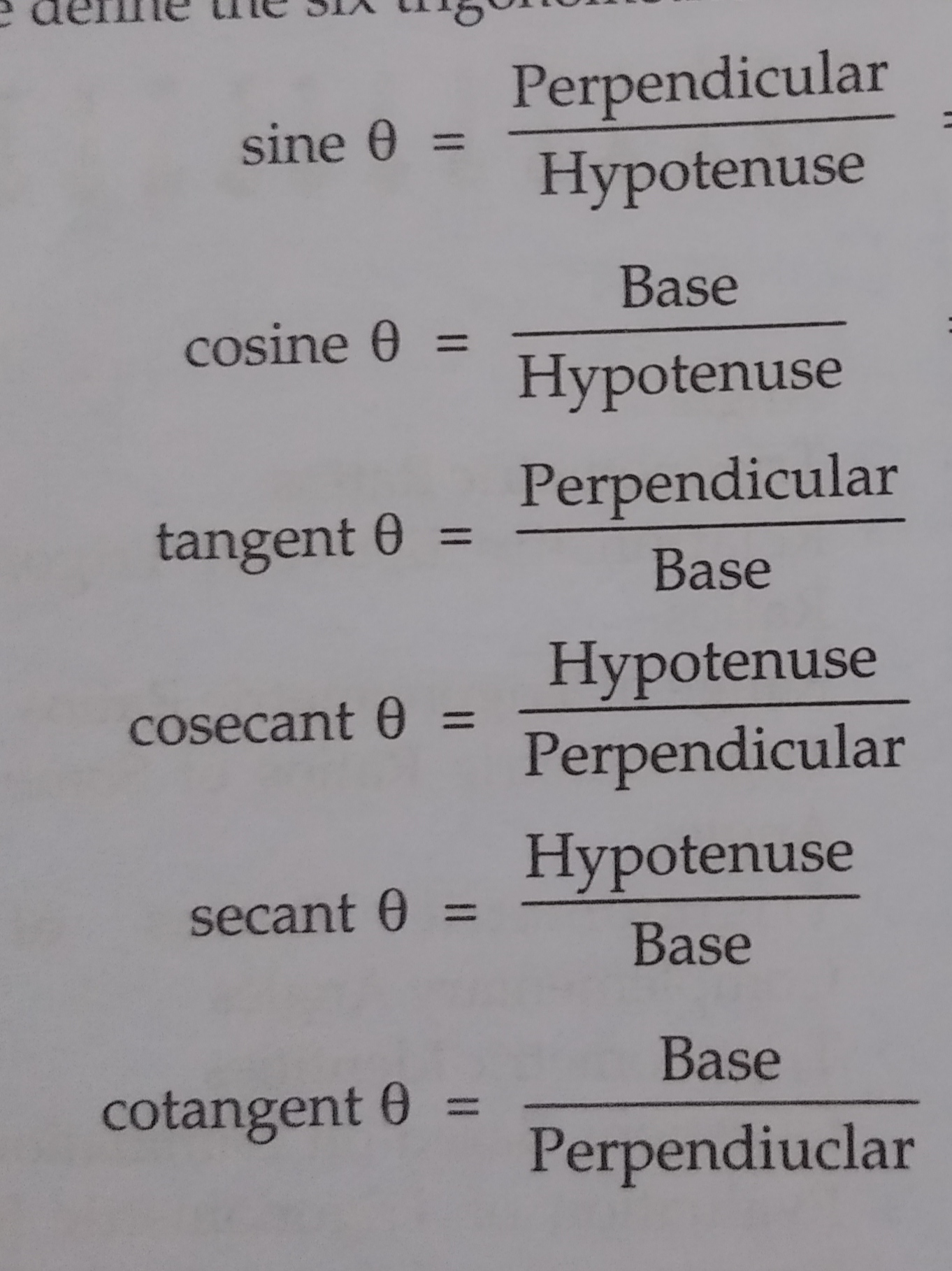 Trignometry Ratios - Math - Notes - Teachmint