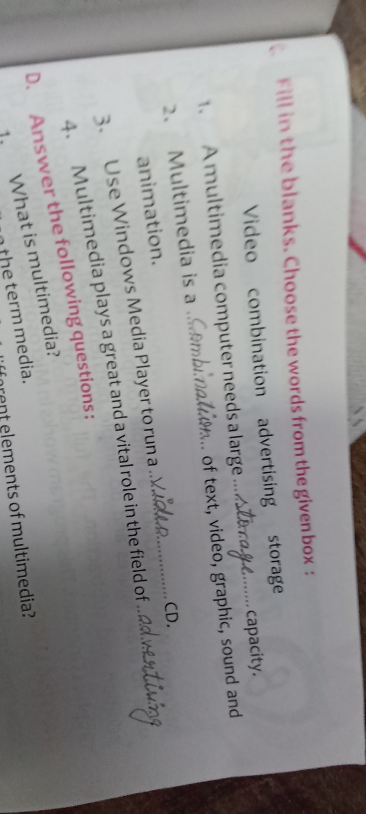 Chapter -7- Multimedia - English - Assignment - Teachmint