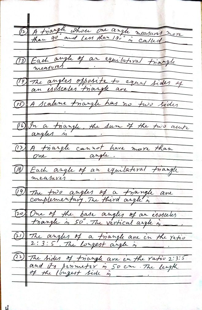 Triangle - Maths - Assignment - Teachmint