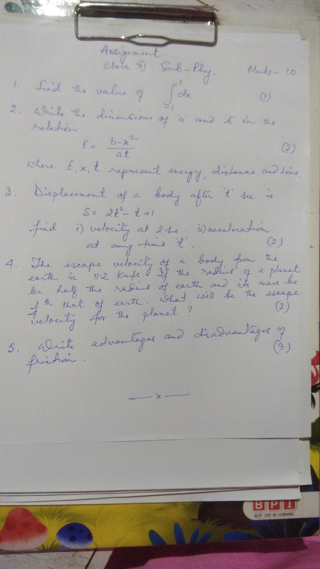 First assignment - Physics - Assignment - Teachmint