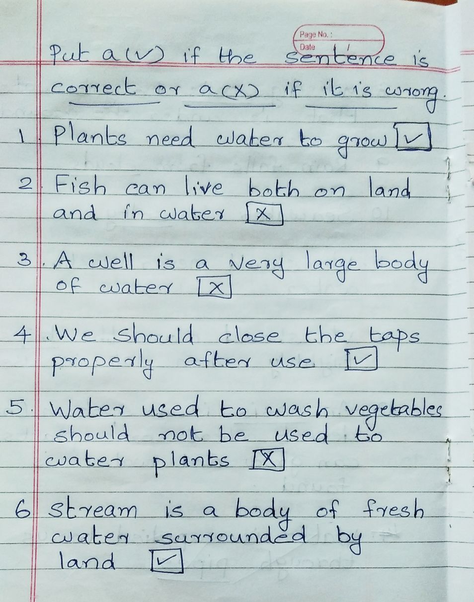 Chap_1 WATER - EVS - Assignment - Teachmint