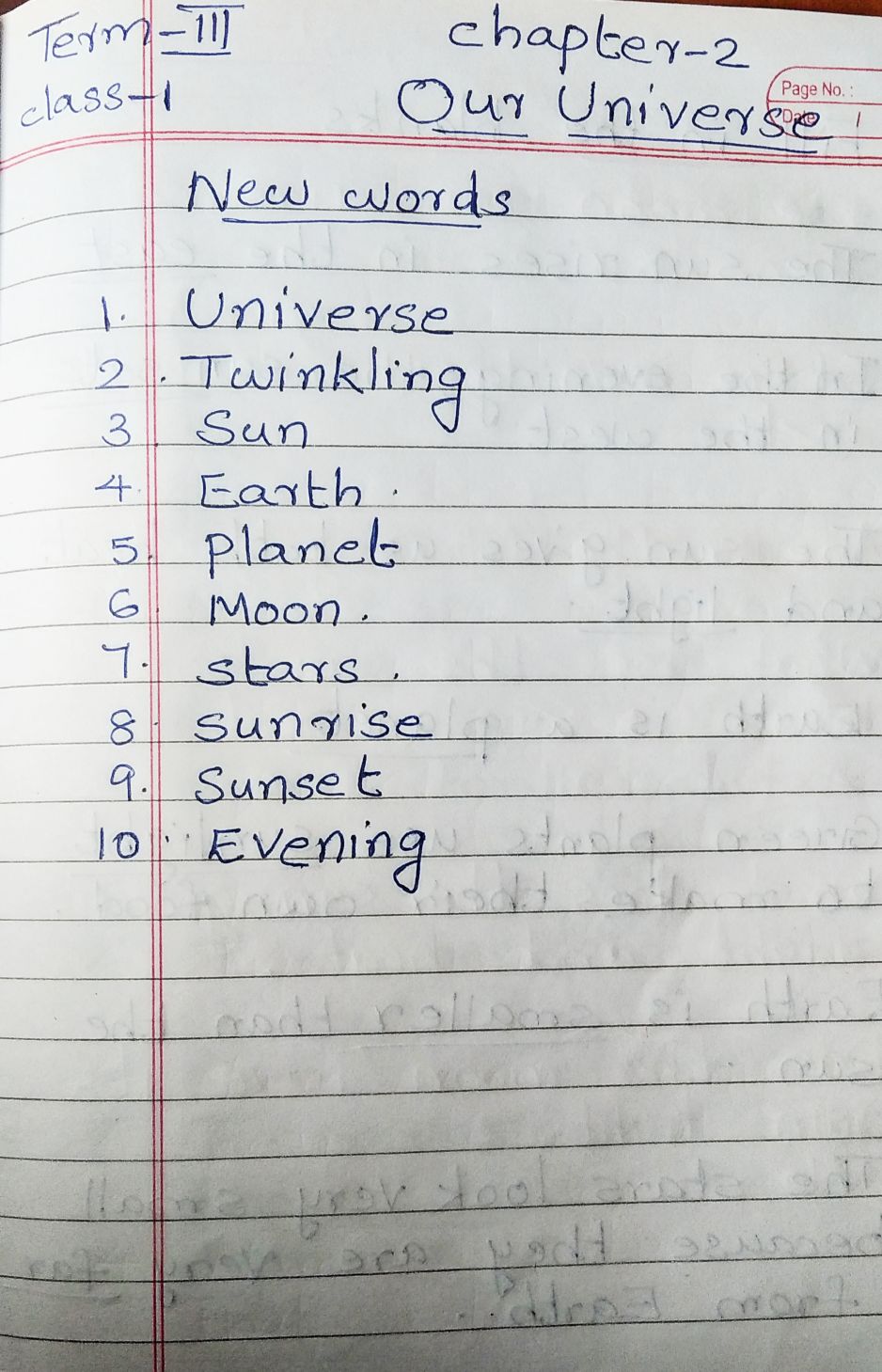 Chapter.2.Our Universe - EVS - Assignment - Teachmint