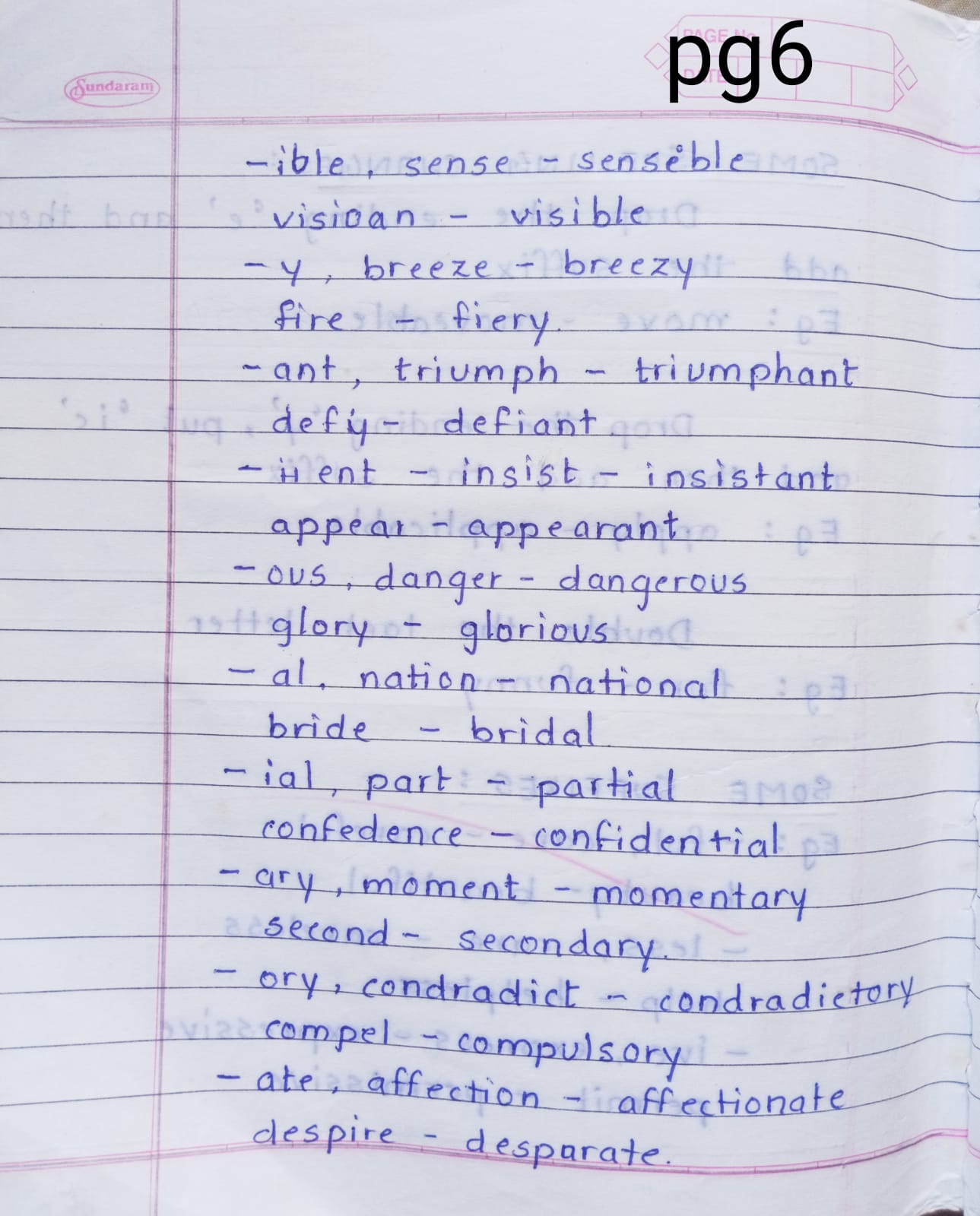 pg 6 - English - Notes - Teachmint
