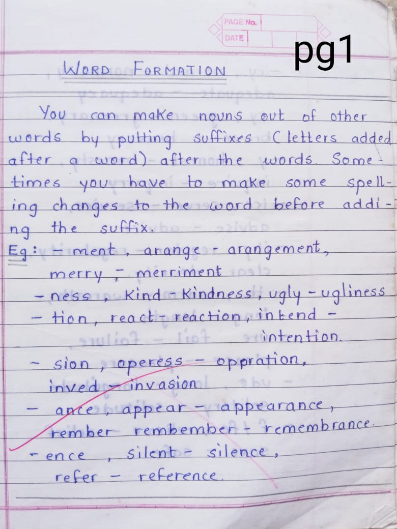 pg 1 - English - Notes - Teachmint