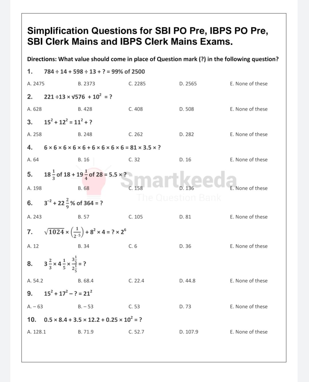 Simplification - Maths - Assignment - Teachmint
