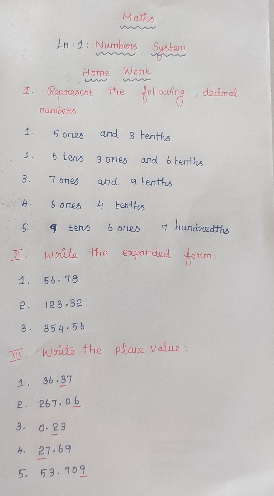 Number system - Mathematics - Assignment - Teachmint