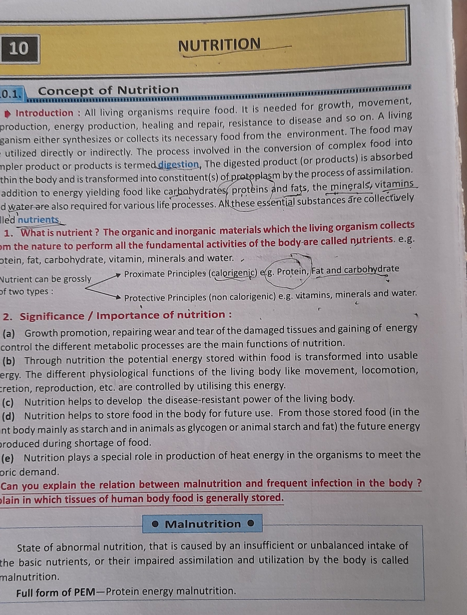 Nutrition - Science - Notes - Teachmint