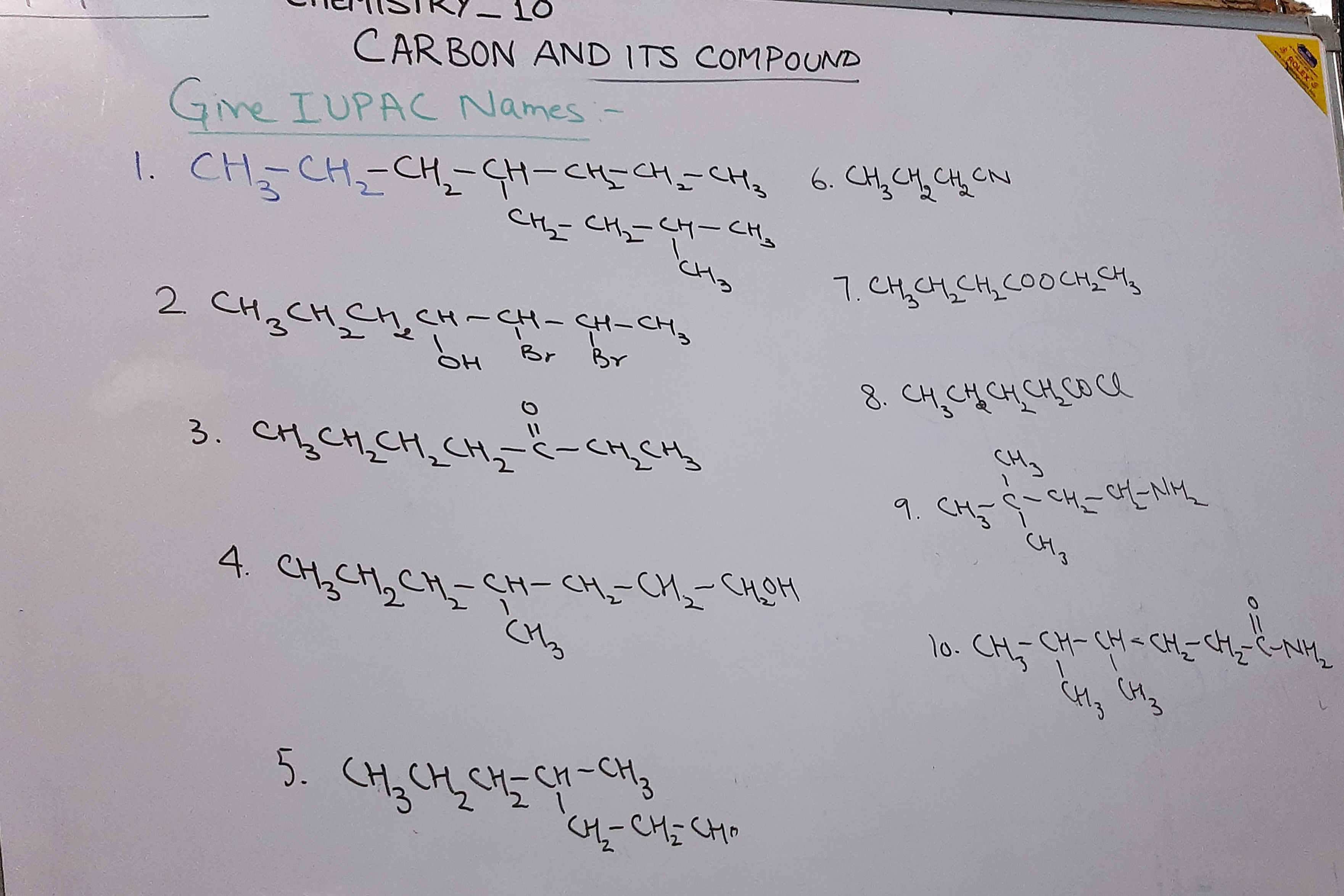 IUPAC NOMENCLATURE - Chemistry - Notes - Teachmint