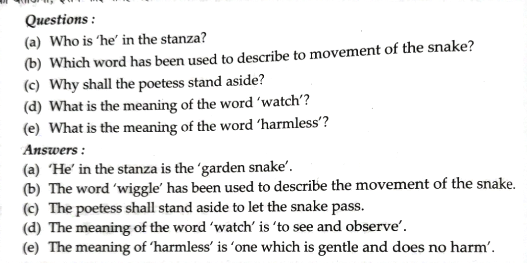 Extract Poem Q/A - English - Notes - Teachmint