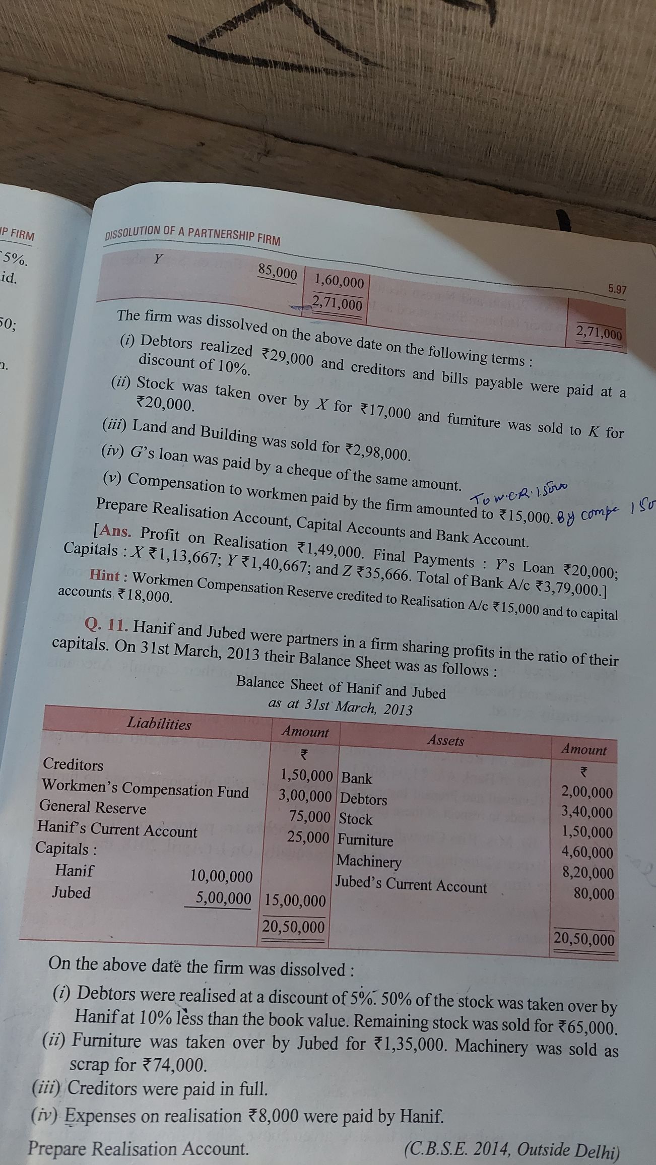 Realisation A/c - Accountancy - Assignment - Teachmint