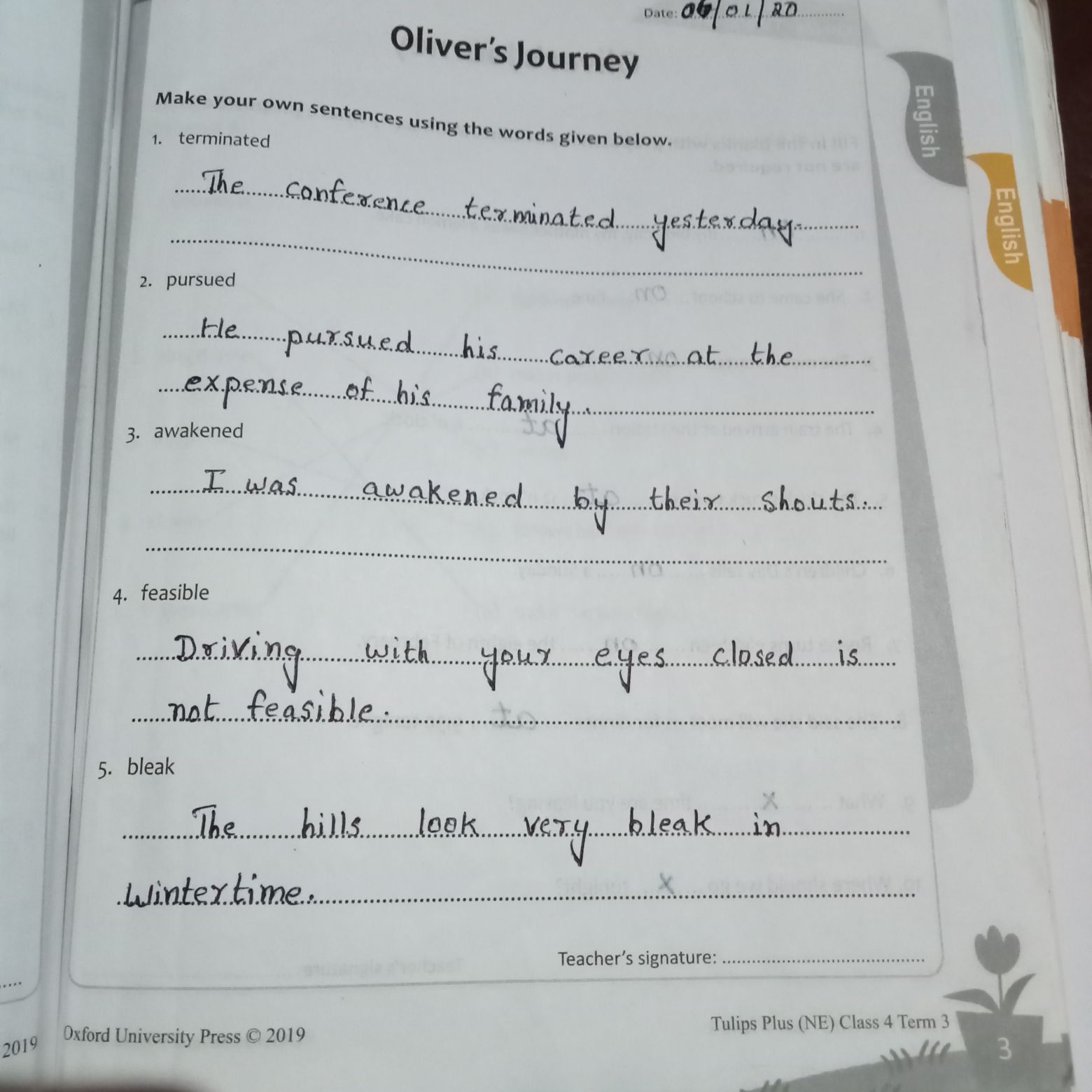 Work Sheet - ENGLISH - Assignment - Teachmint