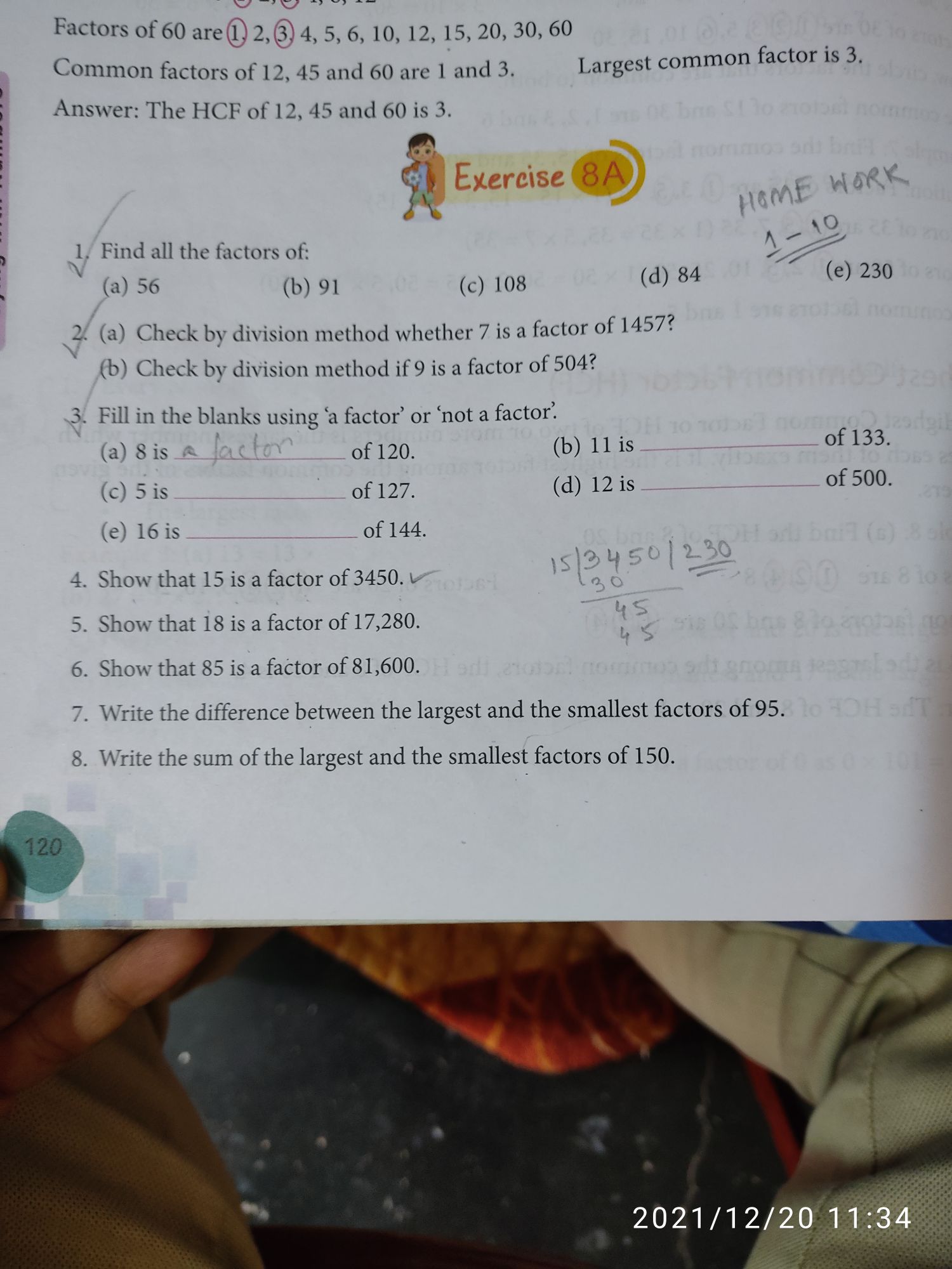 Factors Multiples - Math And Science - Assignment - Teachmint
