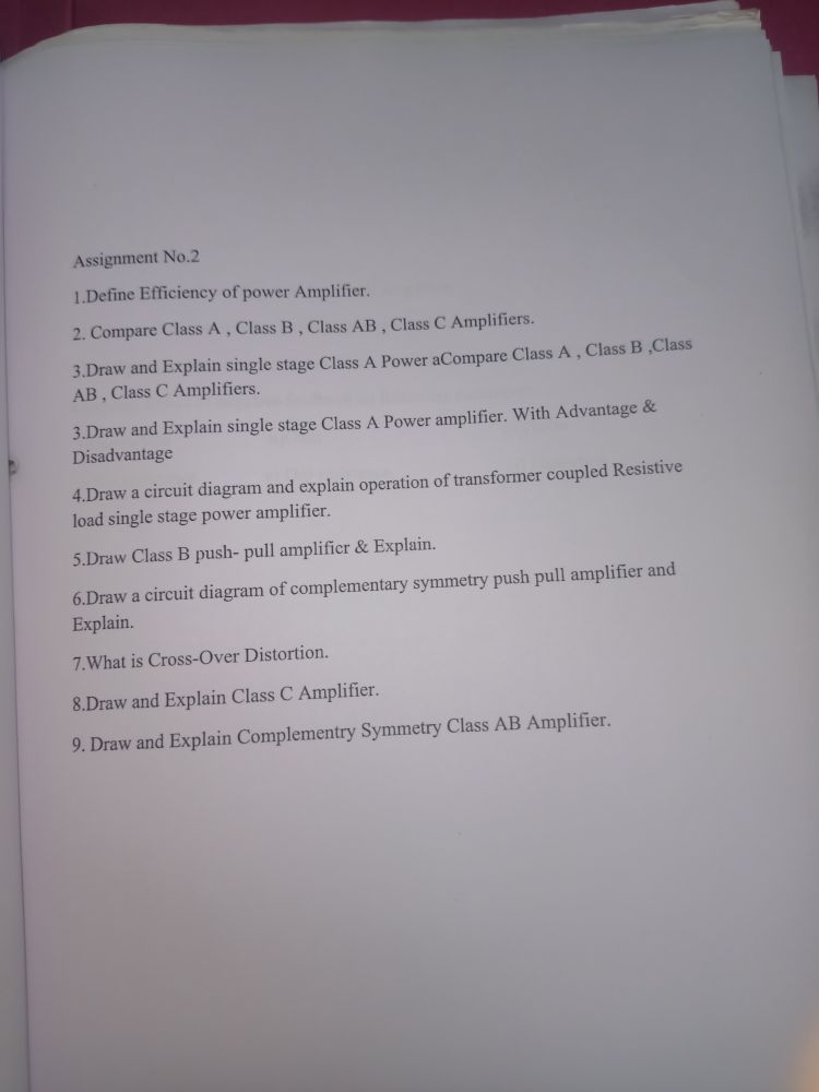 Assignment No. 2 - Applied Electronics - Assignment - Teachmint