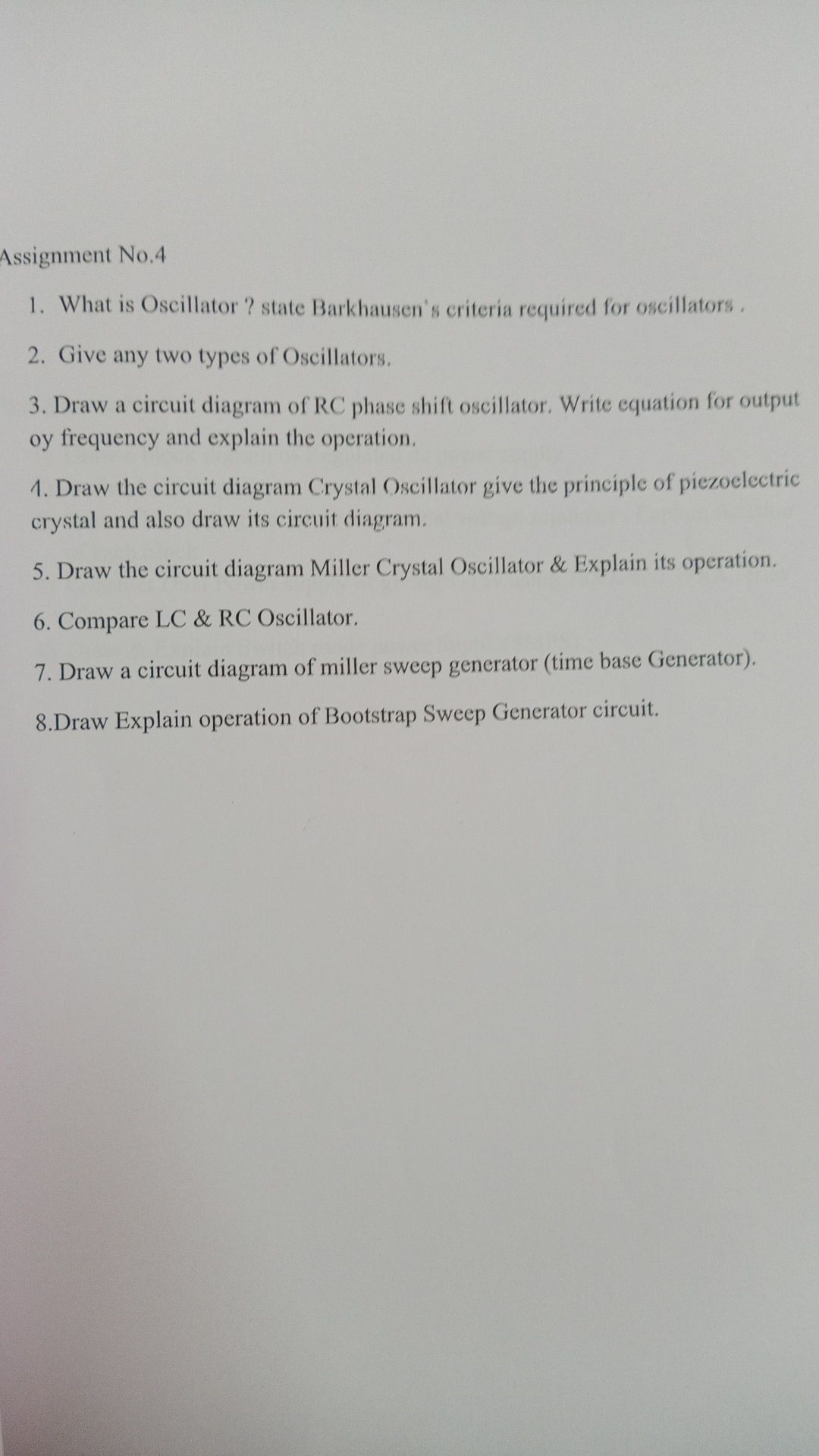 Assignment No. 4 - Applied Electronics - Assignment - Teachmint