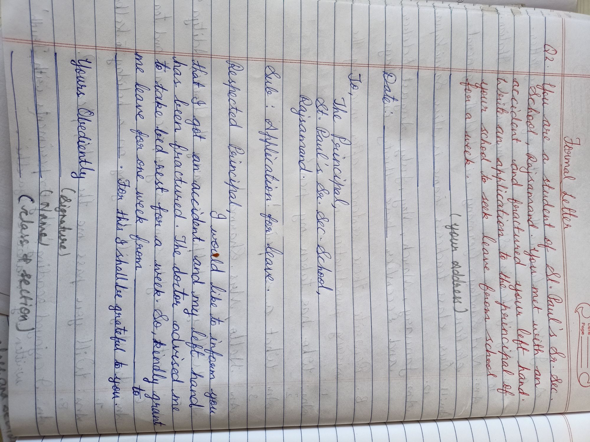 Formal Letter - English Course - Notes - Teachmint