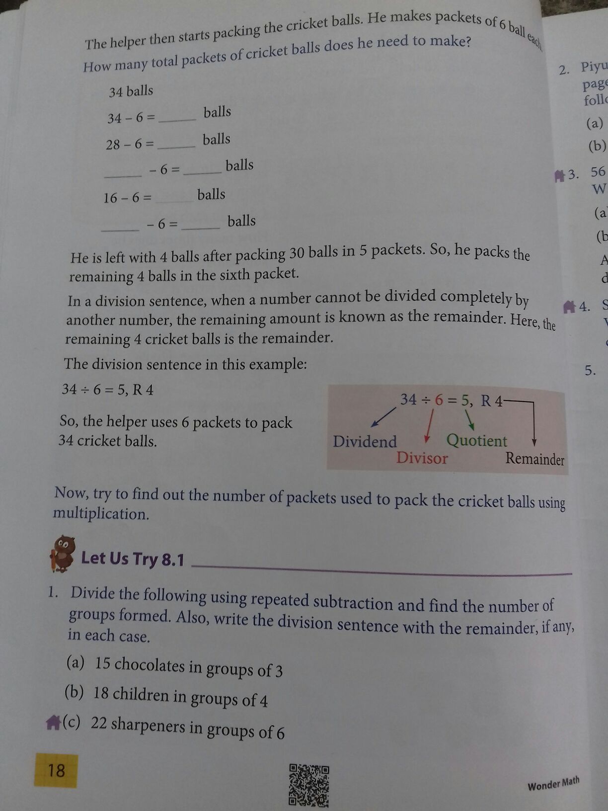 Exercise 8.1 (Division ) - MATHS - Assignment - Teachmint