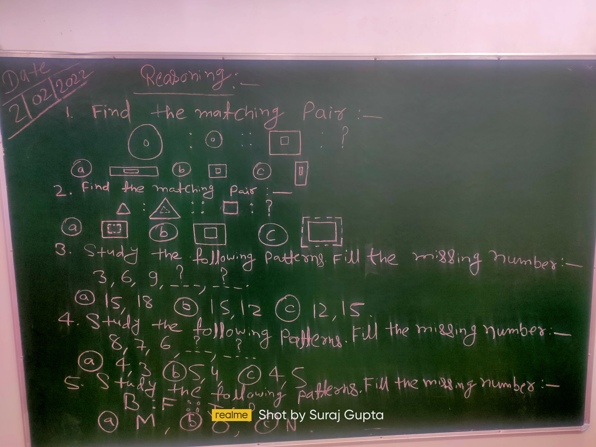Reasoning - Maths - Assignment - Teachmint