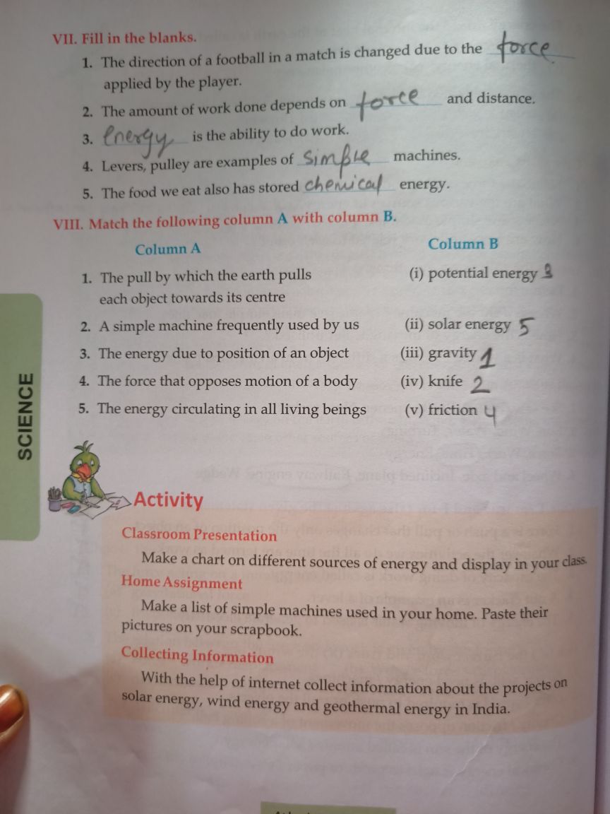 Complete Science Chapter 3 - All Subjects - Assignment - Teachmint