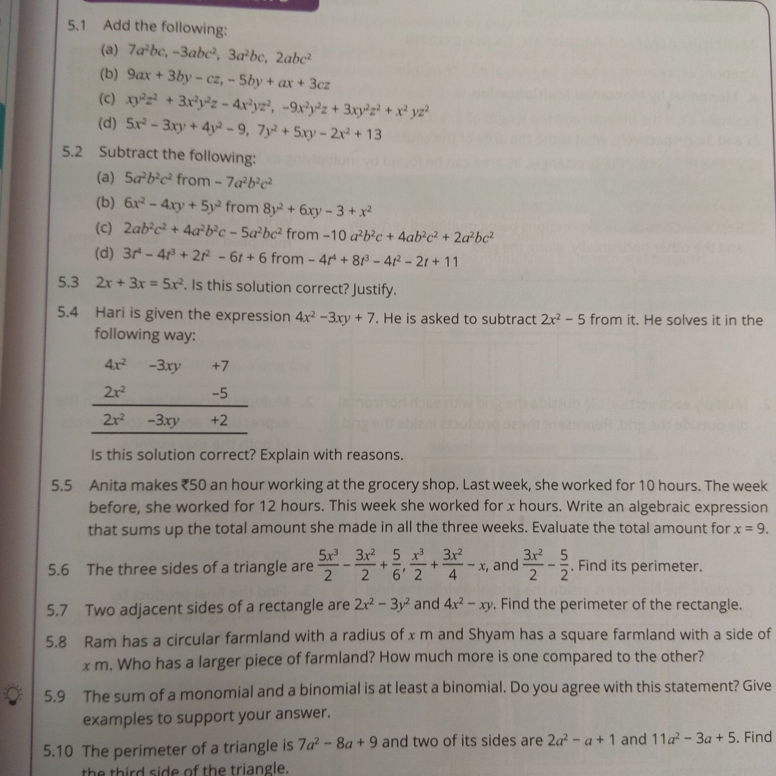 Chapter 9 - Mathematics - Assignment - Teachmint
