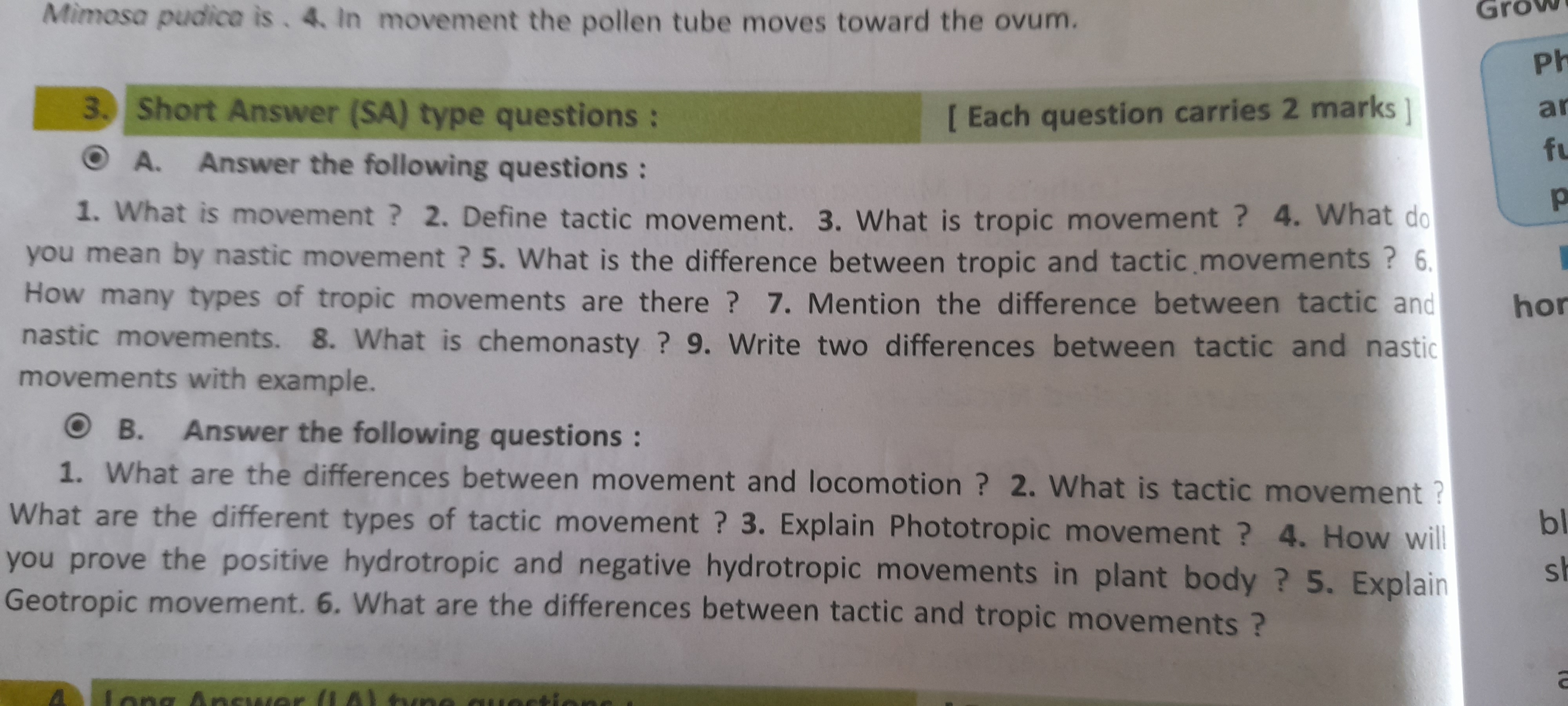 SA Questions - Science - Notes - Teachmint