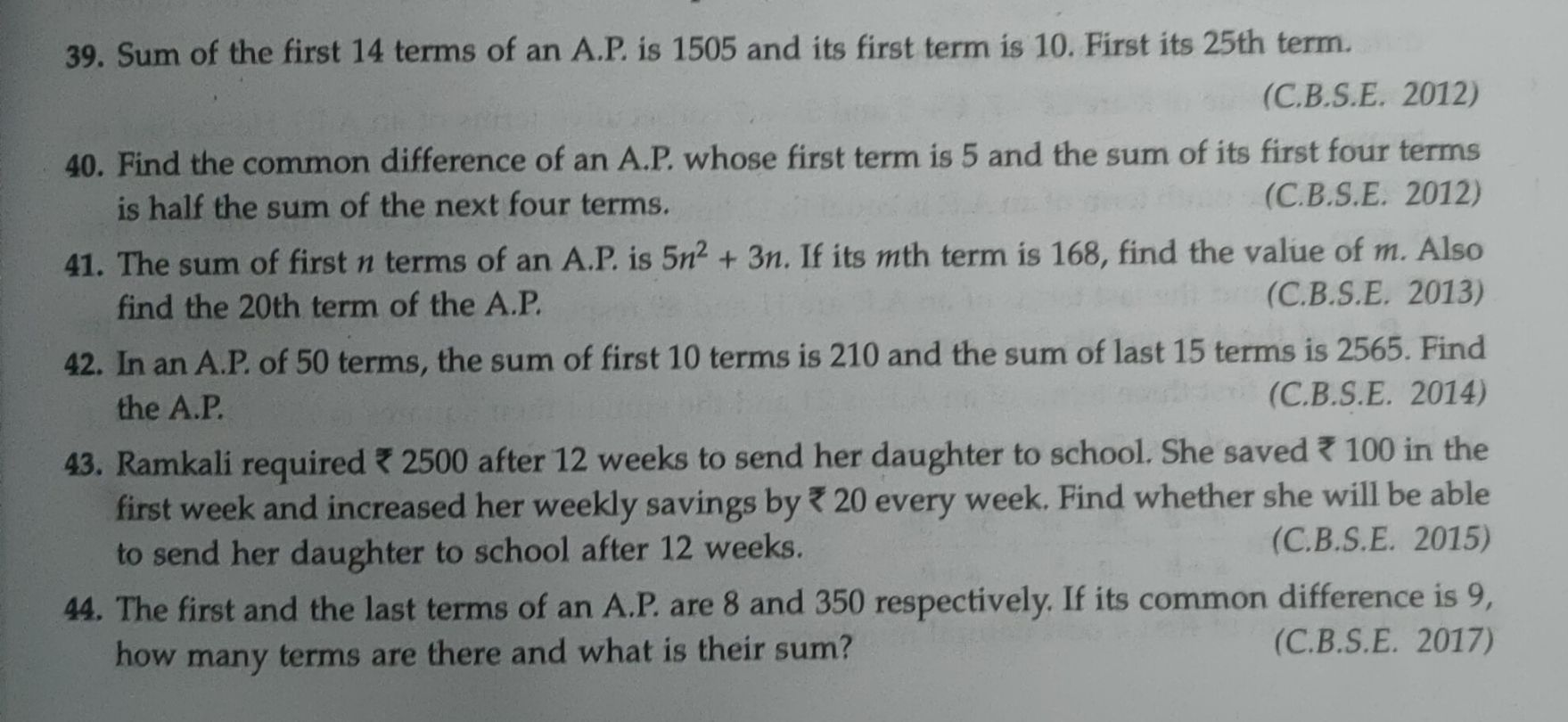 Arithmetic Progression - Maths - Assignment - Teachmint