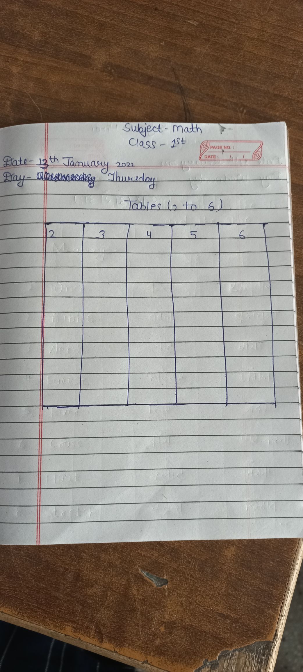 Msths = Tables - Maths - Assignment - Teachmint