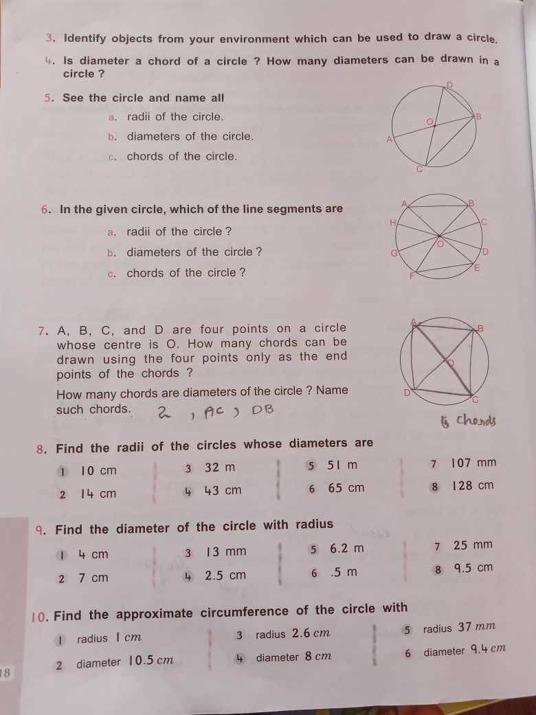 Circumference Of a Circle - Maths - Assignment - Teachmint