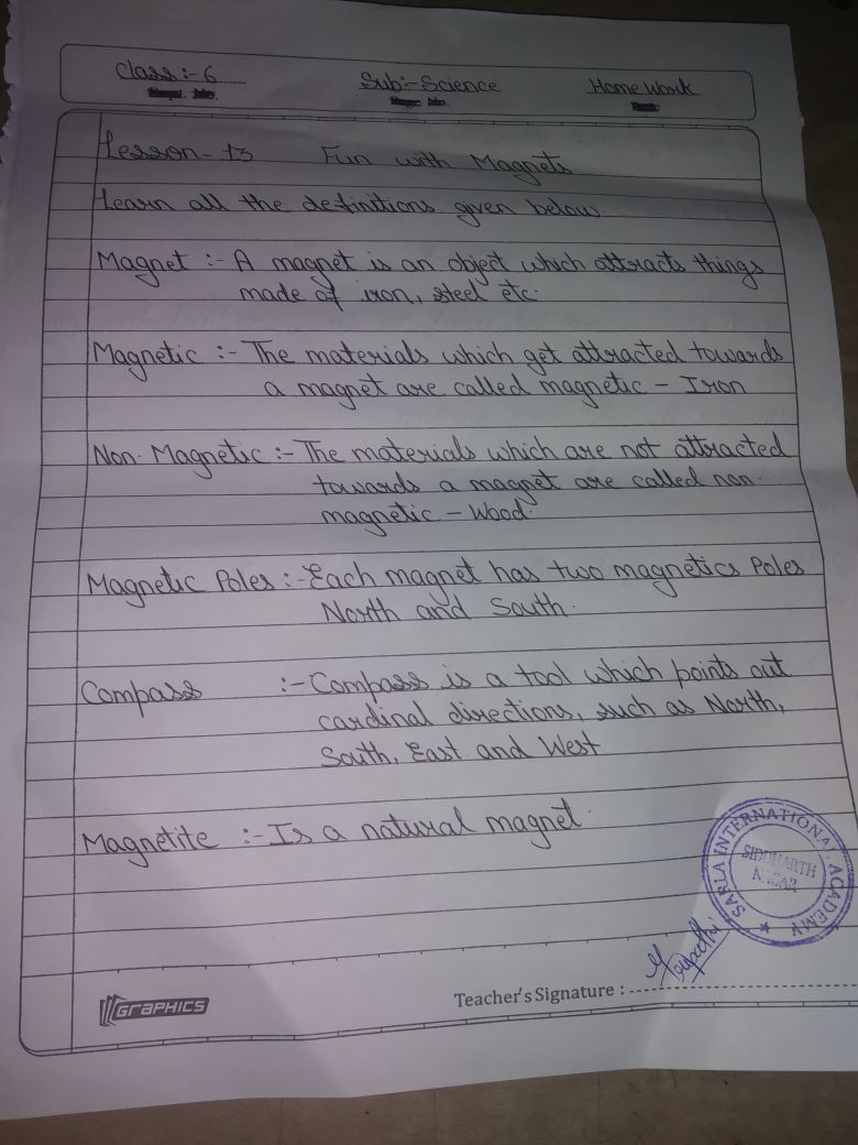 Lesson:- 13 Fun With Magnets - Science - Assignment - Teachmint