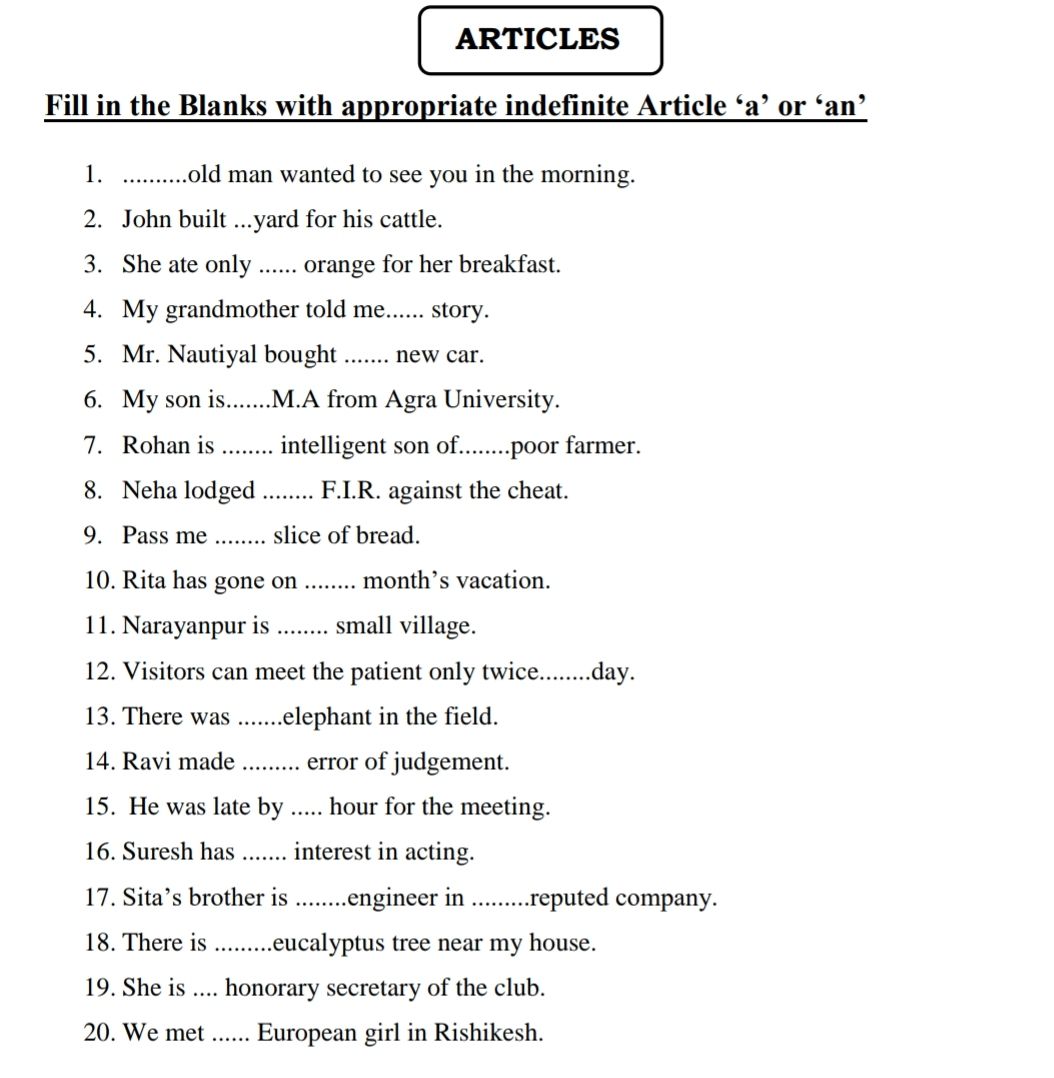 Article - English - Assignment - Teachmint