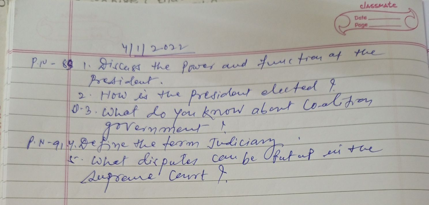 Civics - History/civics - Assignment - Teachmint