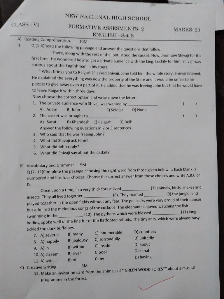 English - All Subjects - Assignment - Teachmint