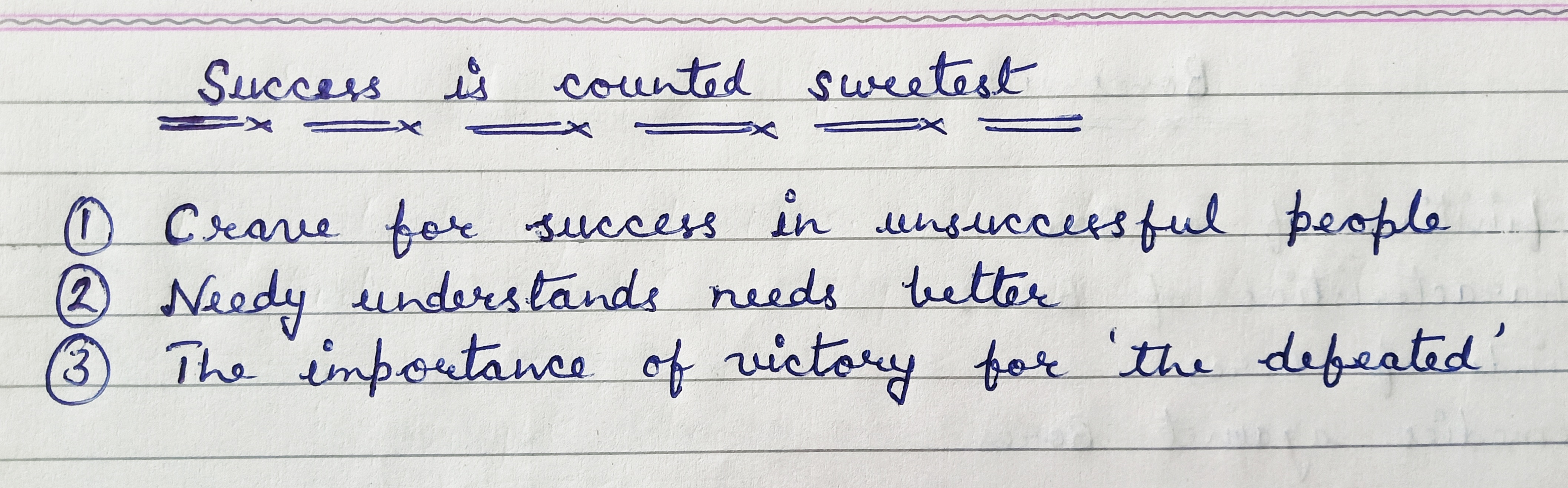 Success Is Counted Swee.. - English Literature - Notes - Teachmint