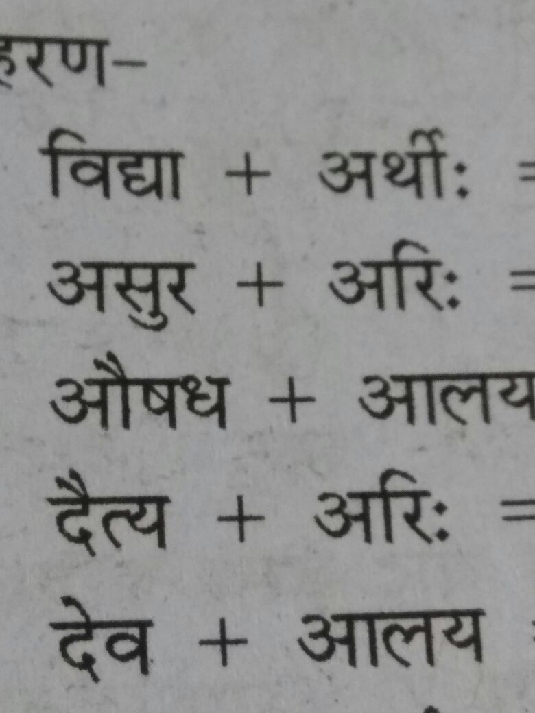 Sandhi - Sanskrit - Assignment - Teachmint