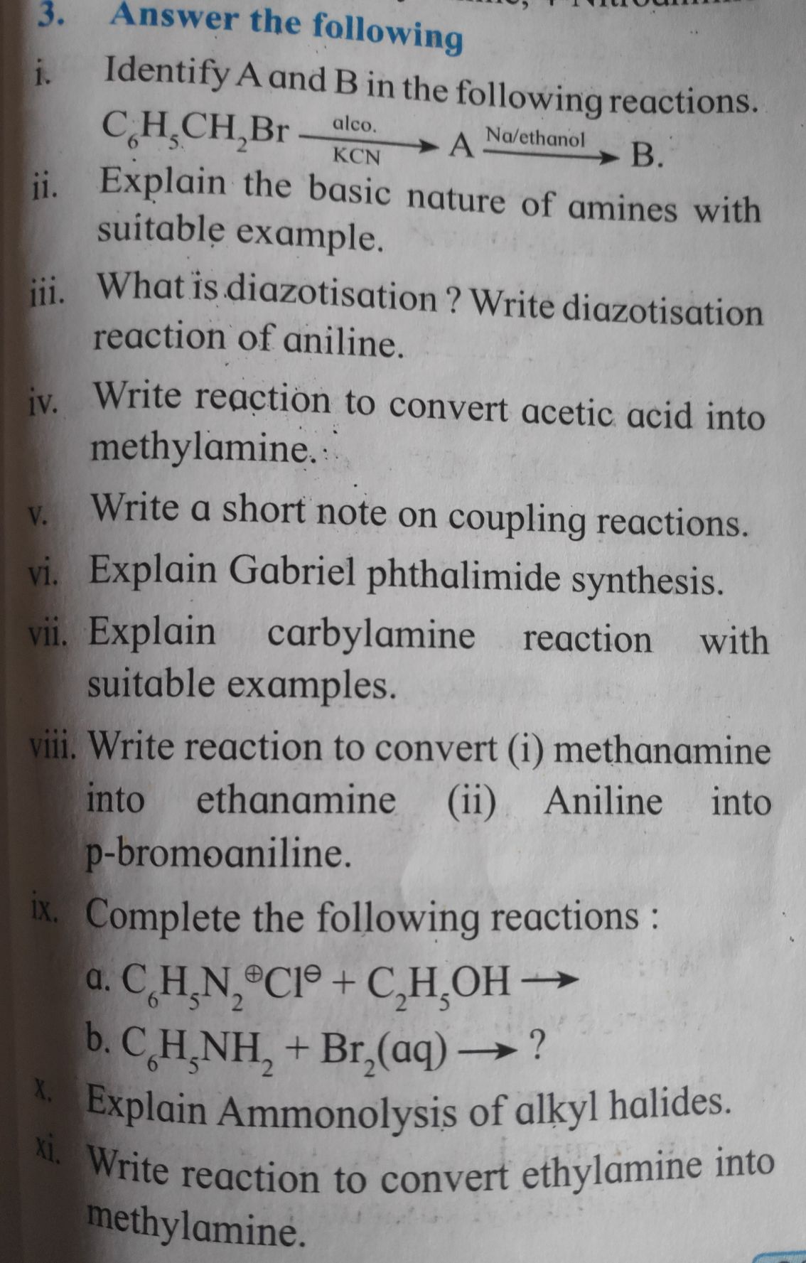 13. Amines - Chemistry - Assignment - Teachmint