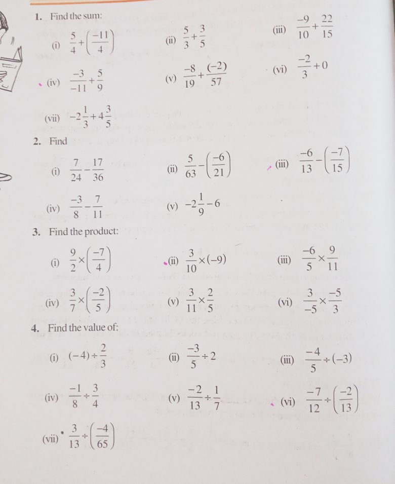 Rational Number - Maths - Assignment - Teachmint