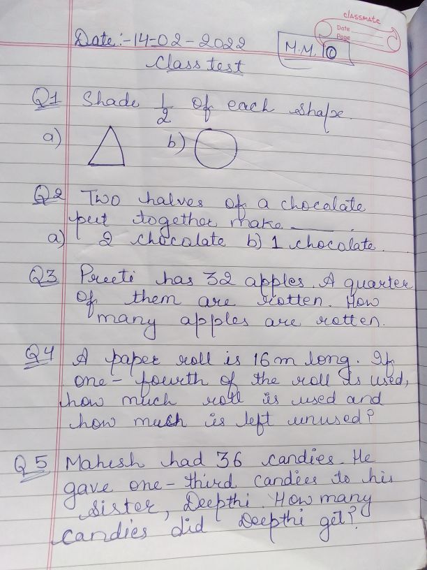 Maths - Maths - Subjective Test - Teachmint
