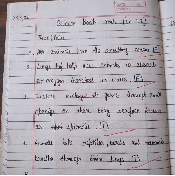 Book Work Chapter- 1,2 - Science - Free PDF Download 2026