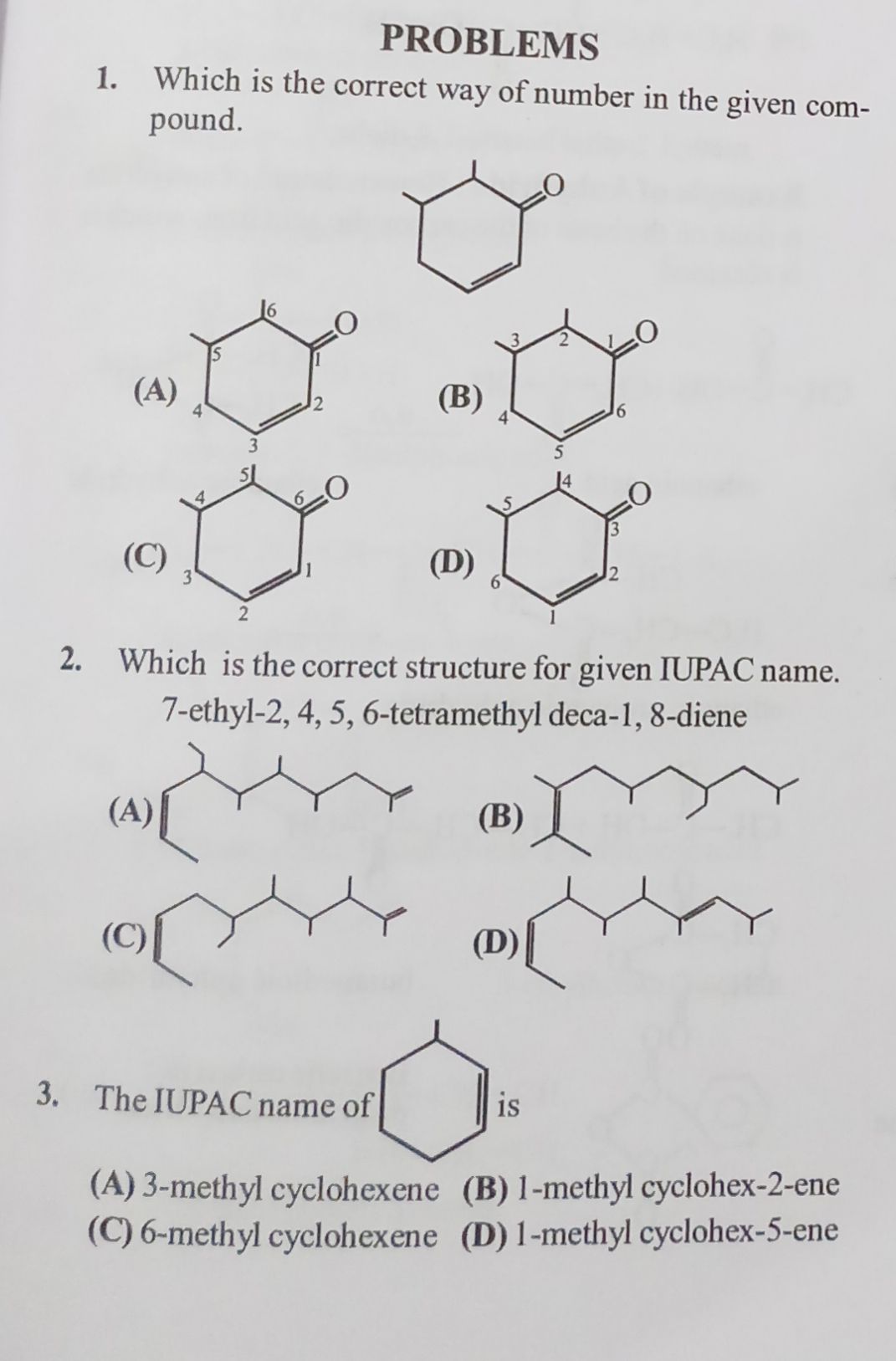 IUPAC NOMENCLATURE - Chemistry - Assignment - Teachmint