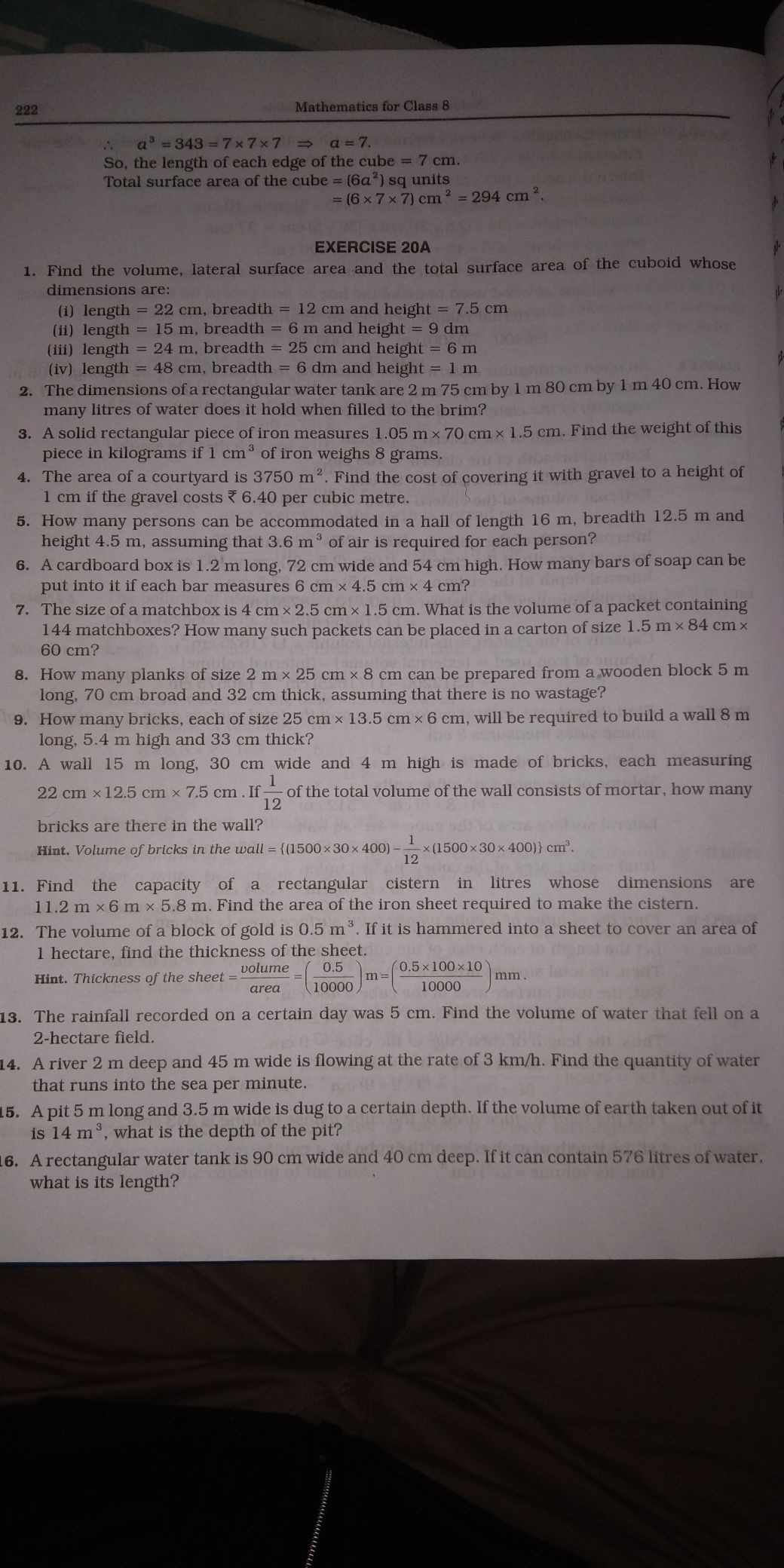 Mensuration 2 - Mathematics - Assignment - Teachmint