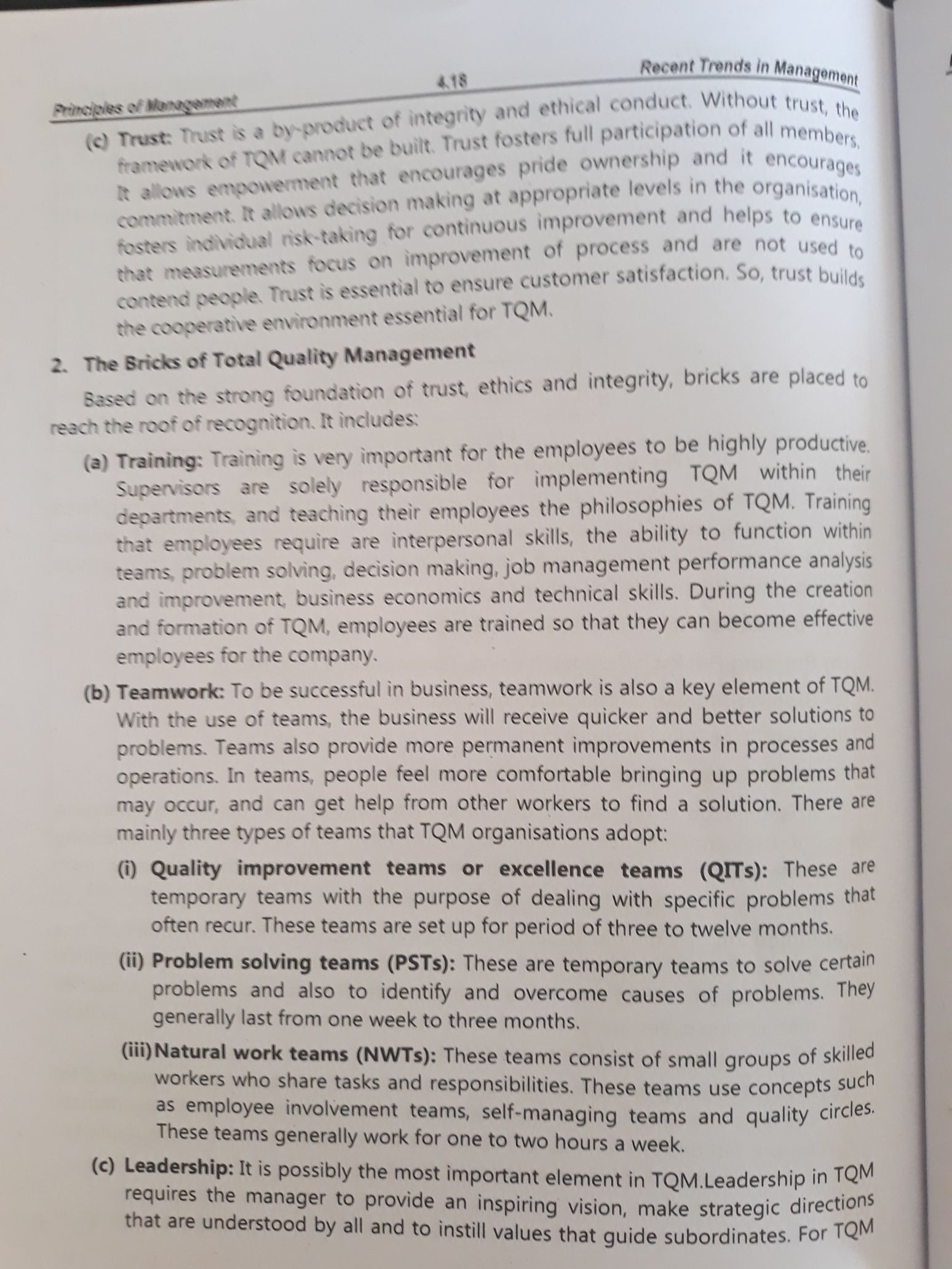 TQM - POM - Notes - Teachmint