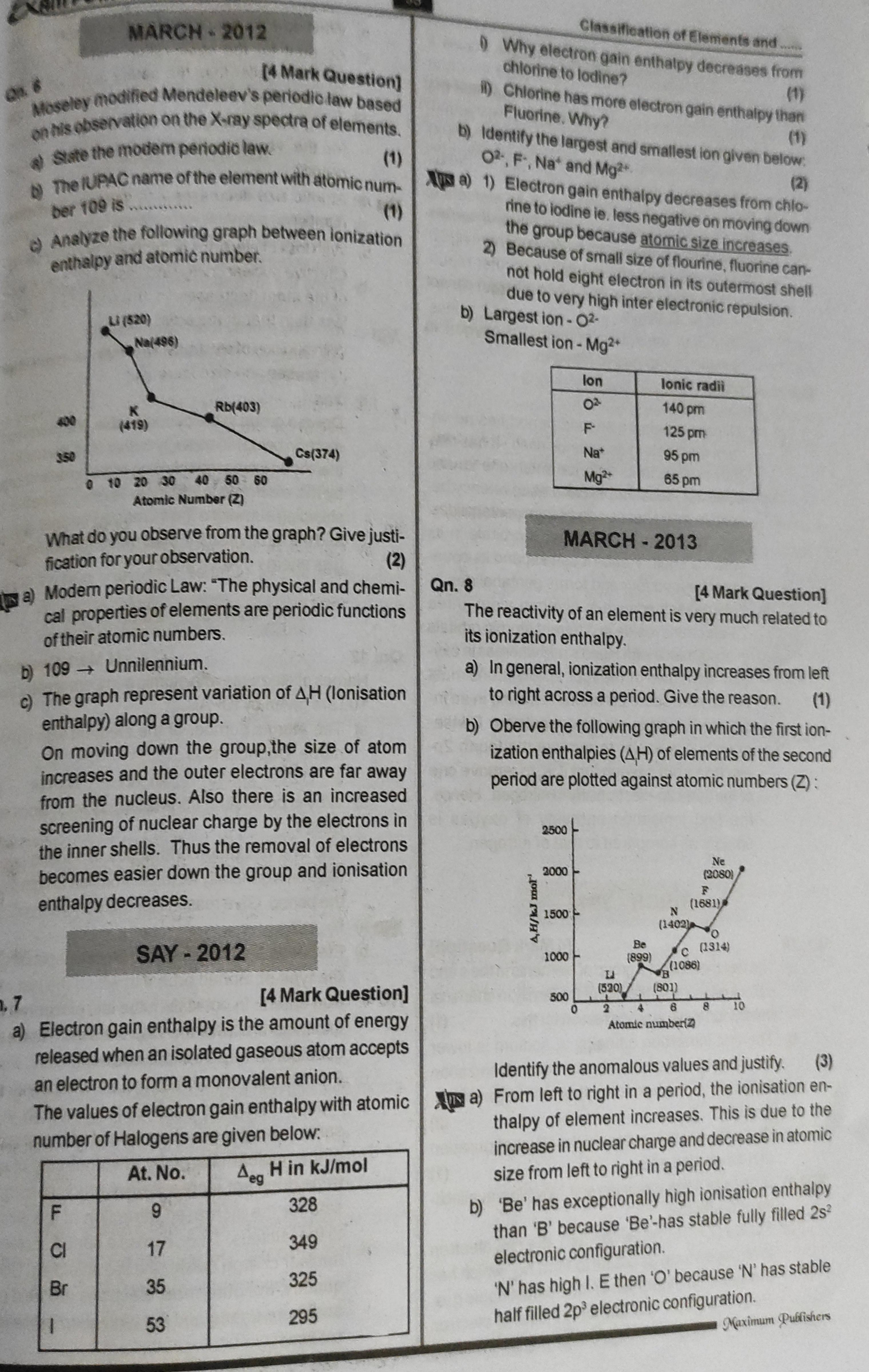 C3 - CHEMISTRY 1 - Notes - Teachmint