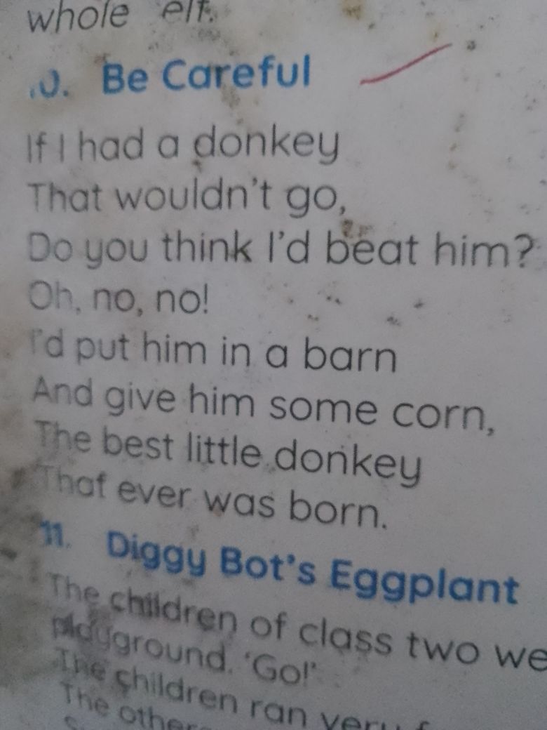 Pg no-124Learn Poem If I Had A Donkey - English - Assignment - Teachmint