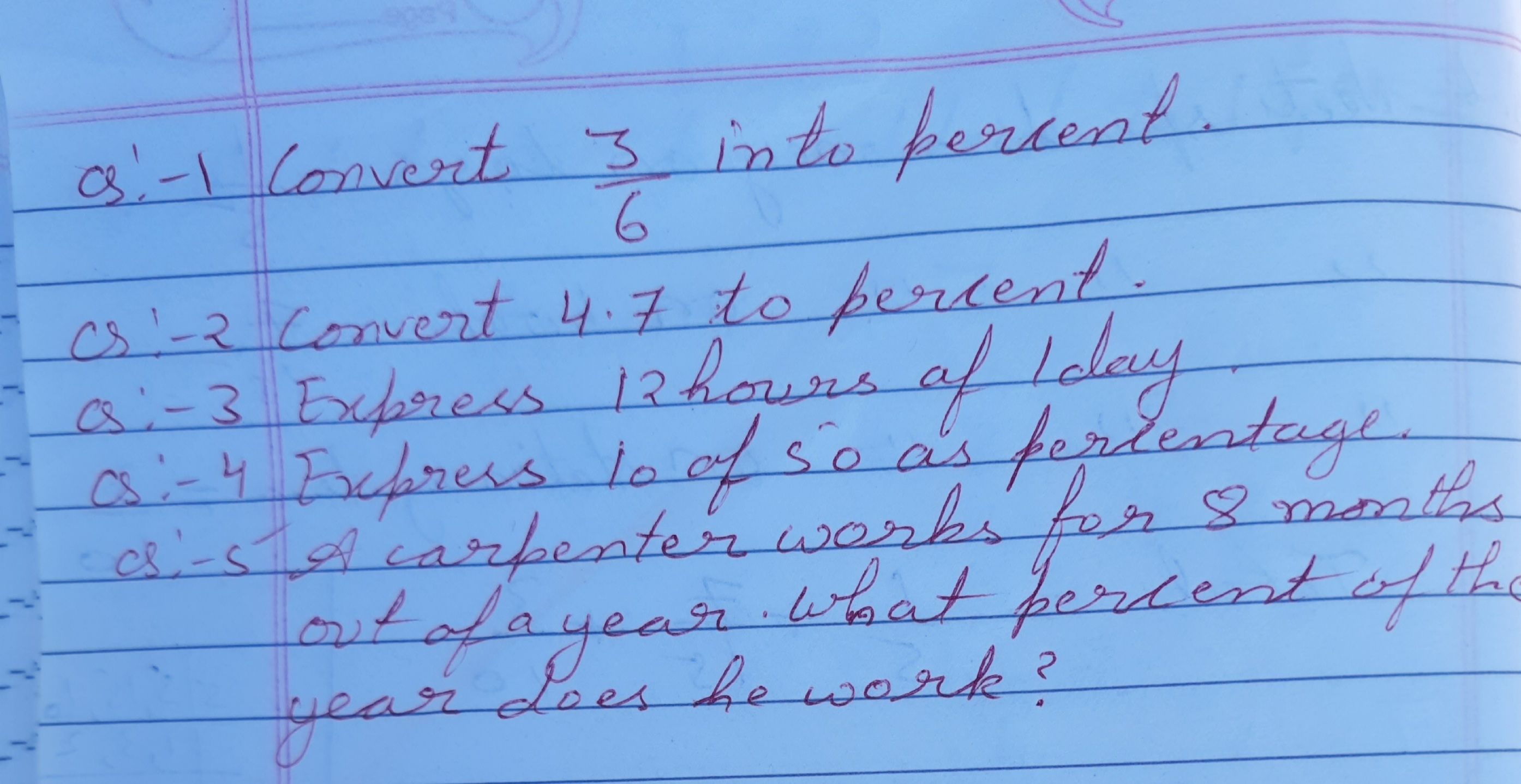 Percentage - Math - Subjective Test - Teachmint