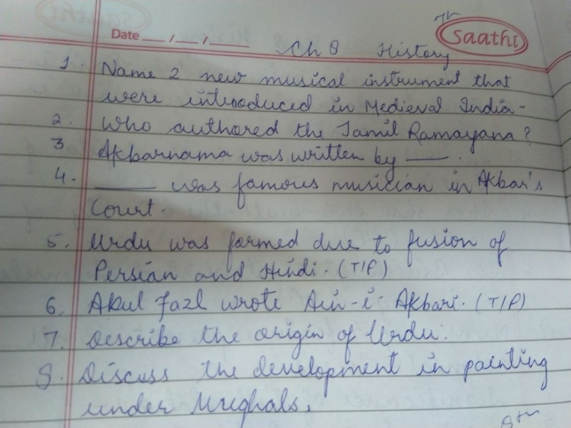 CH 8 History - Social Science - Notes - Teachmint